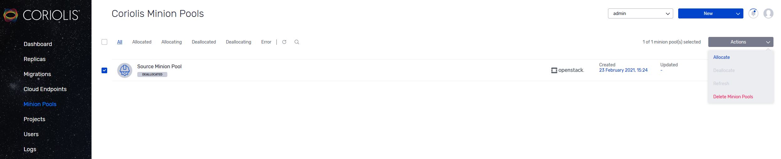 Coriolis Minion Pools operations and usage - Cloudbase Solutions